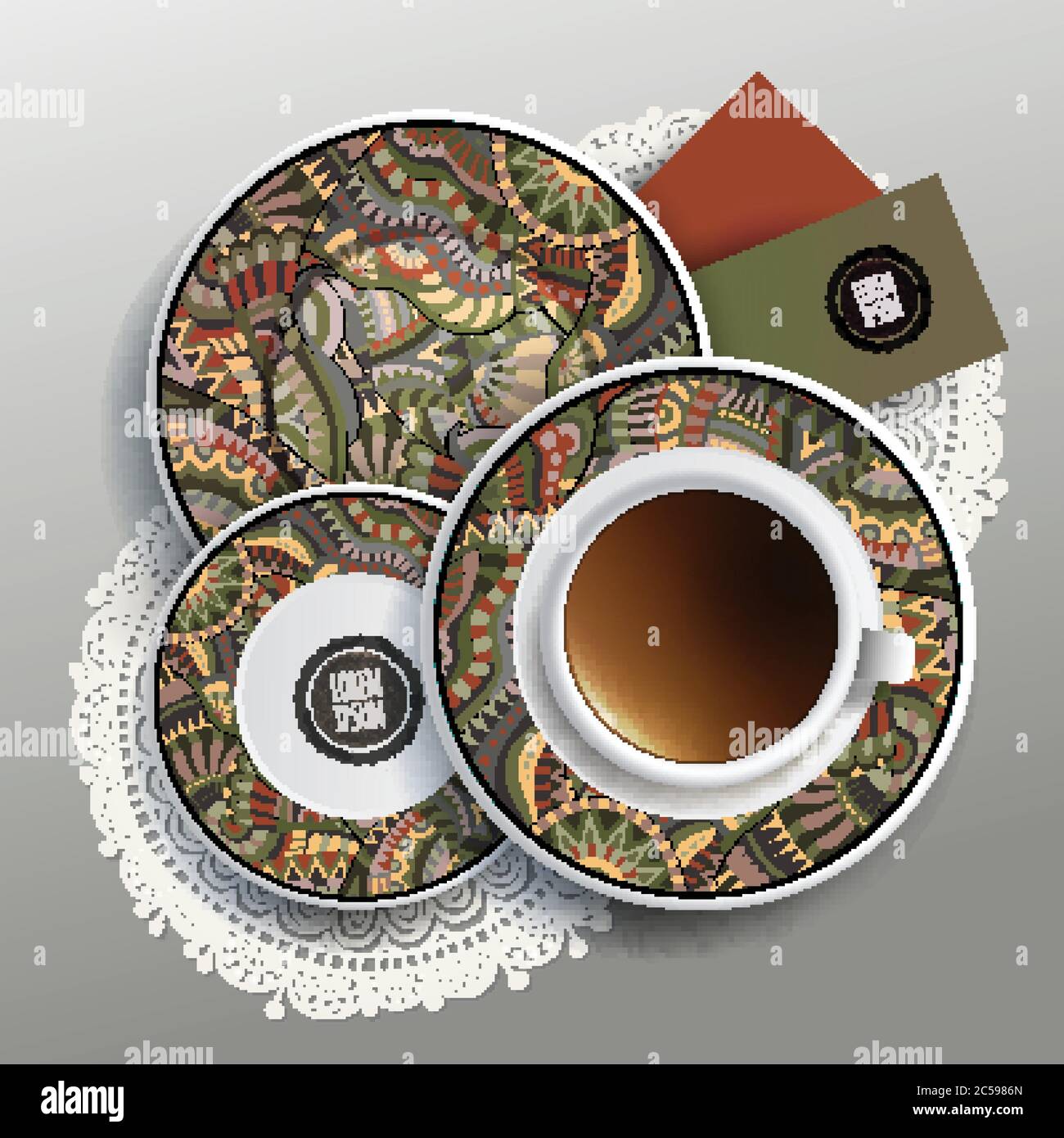 Mexican decorative plates Stock Vector Images - Alamy