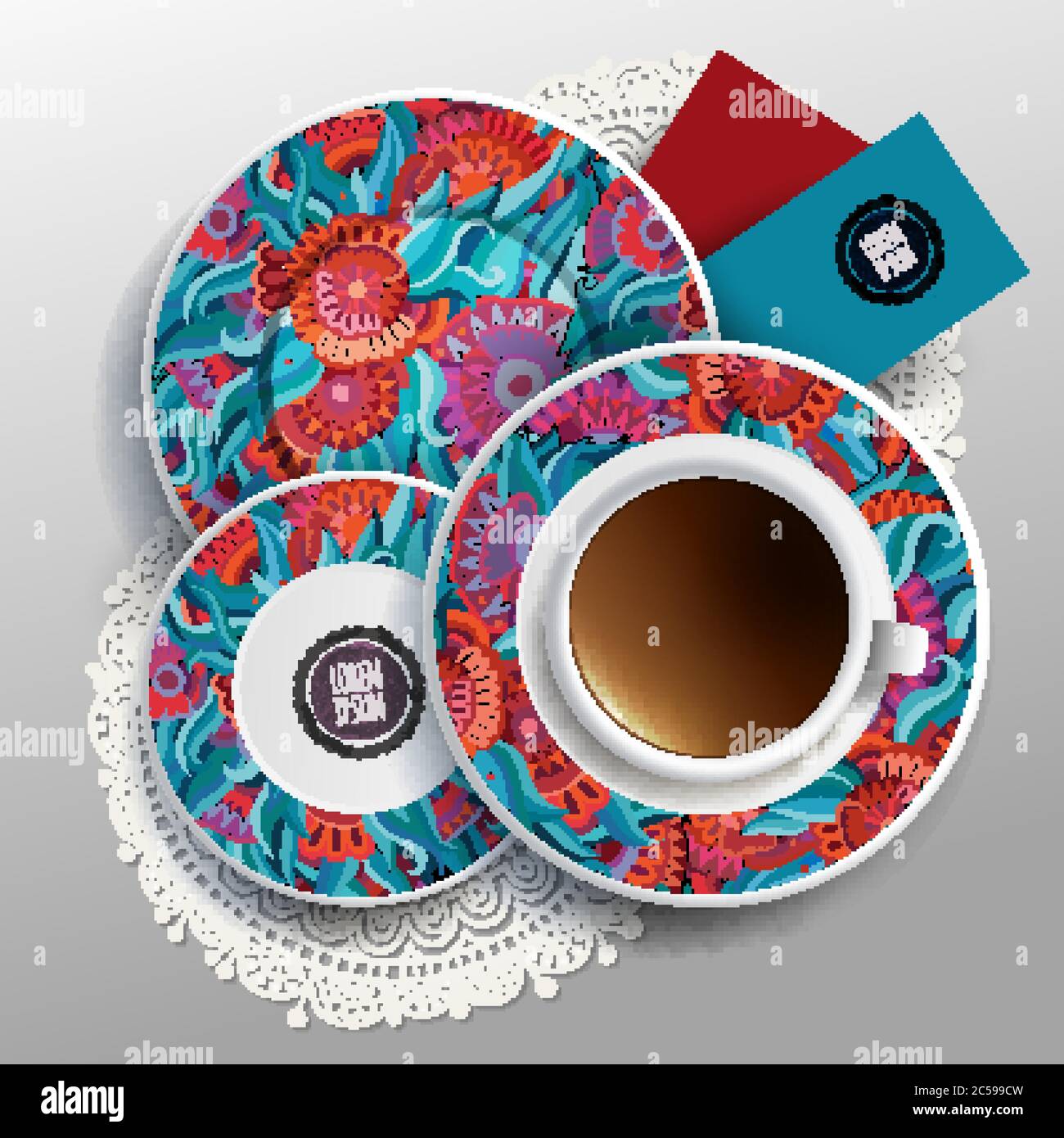 Around plates Stock Vector Images - Alamy