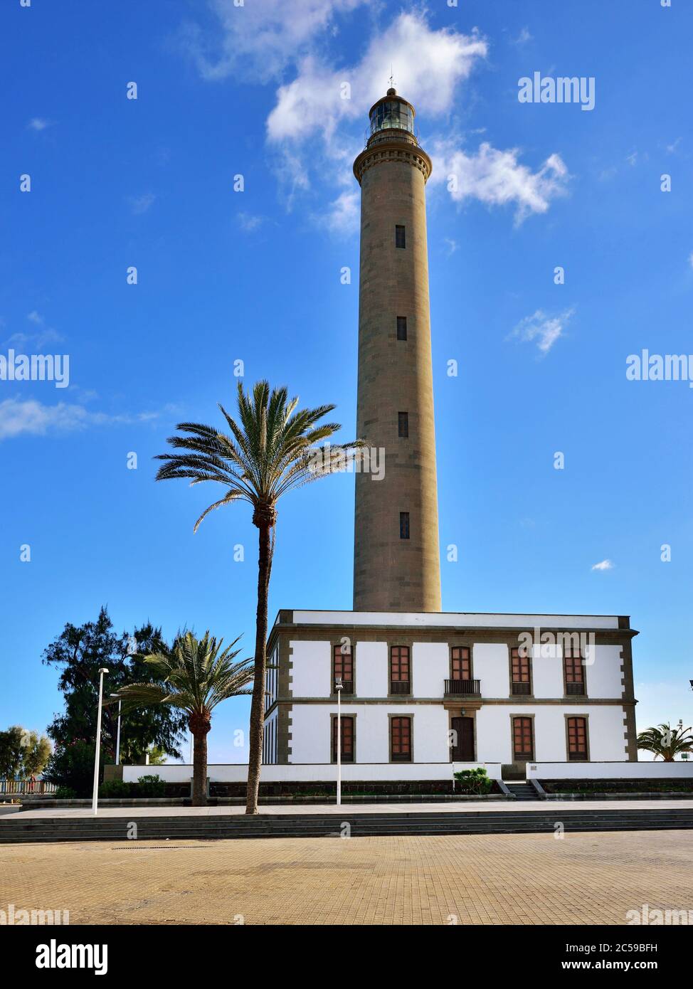 Maspalomas Lighthouse shown at sunset, Gran Canaria, Canary Islands ...