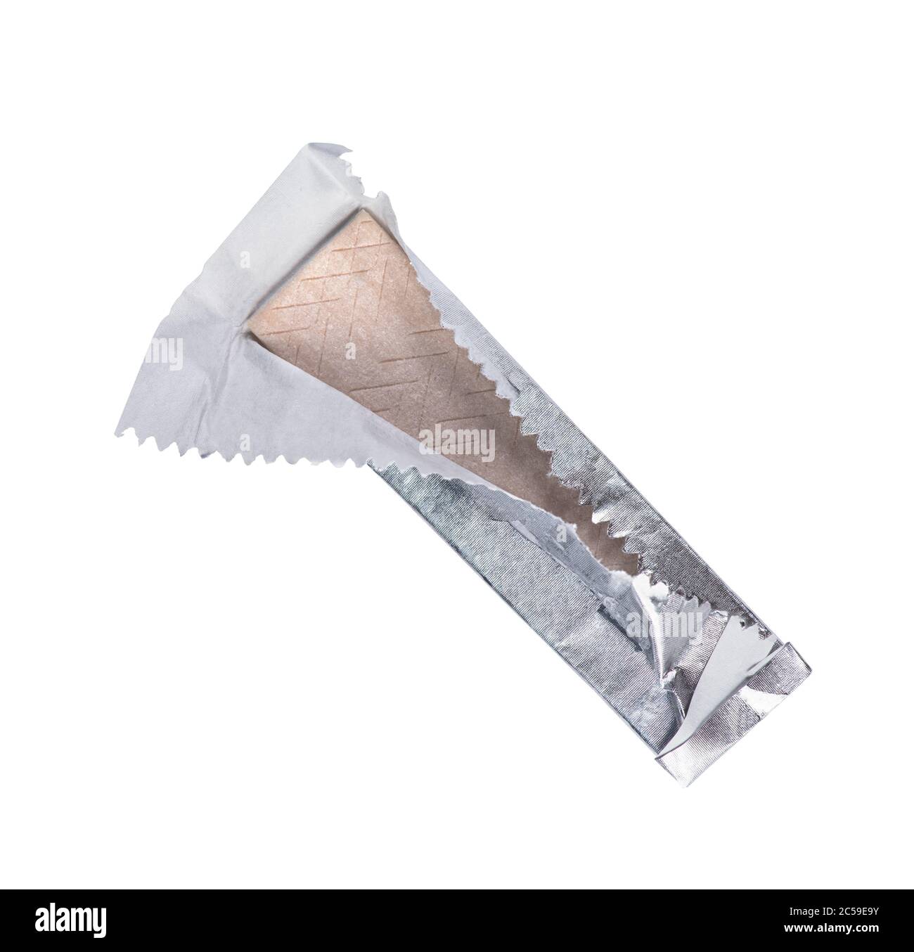 Chewing gum in foil pack isolated on white background with clipping ...