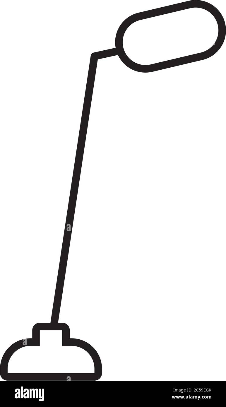 conference microphone icon over white background, line style, vector ...