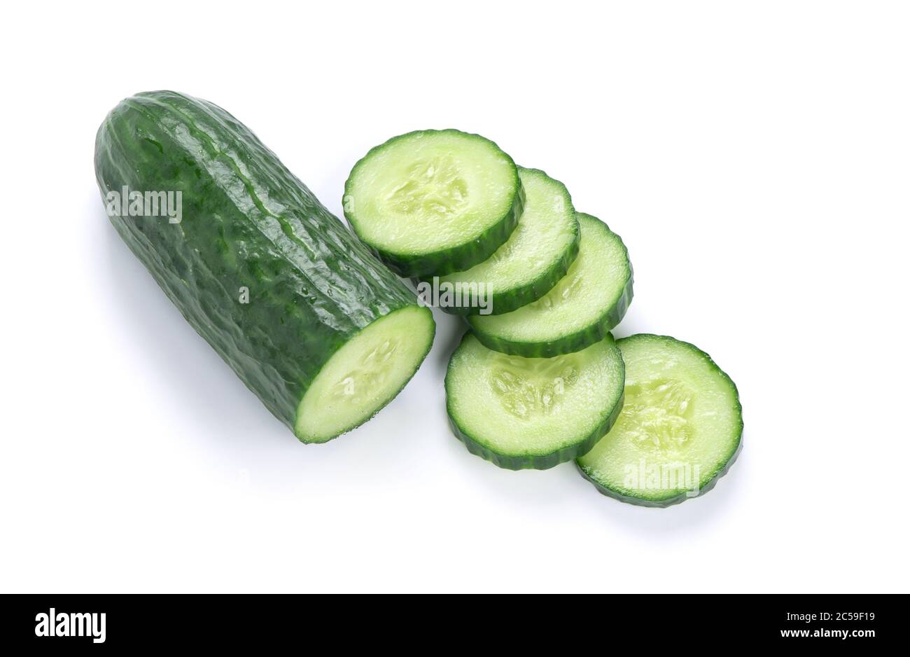 Chopped cucumber isolated hi-res stock photography and images - Alamy