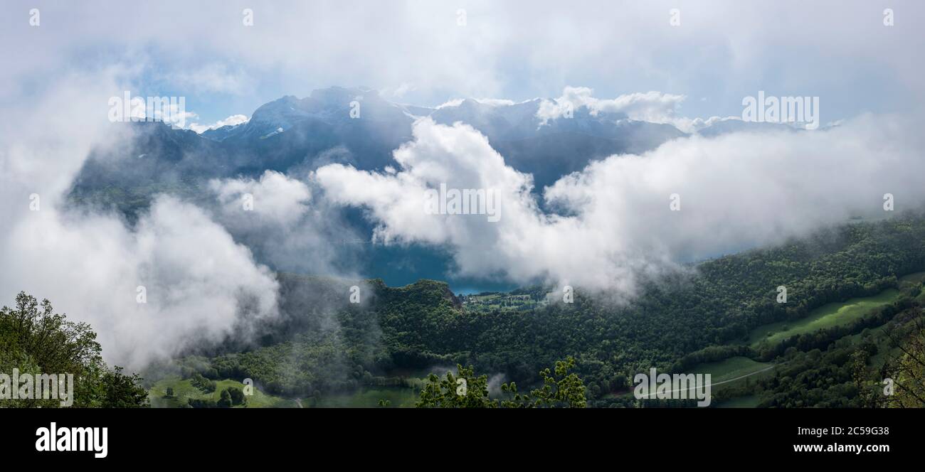 France, Haute Savoie, massif and regional nature park of the Bauges ...