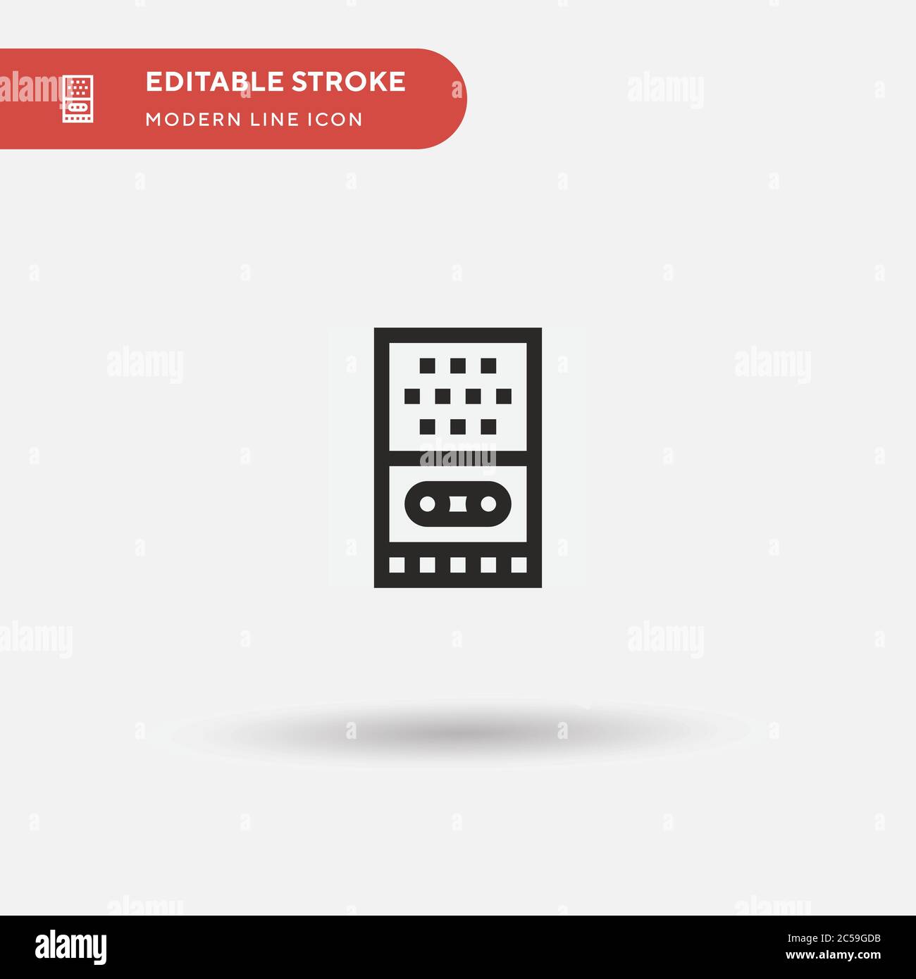 Tape Recorder Simple vector icon. Illustration symbol design template ...