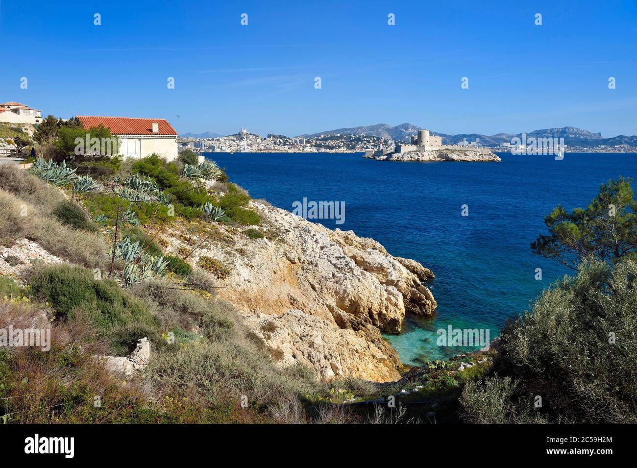 France, Bouches du Rhone, Marseille, Calanques National Park ...