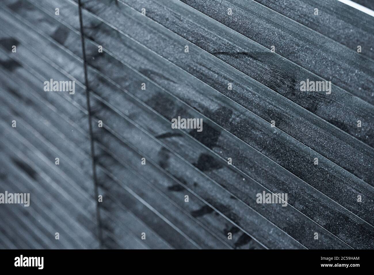 Window blinds in the dust. Dust collector in the house. Need wet ...