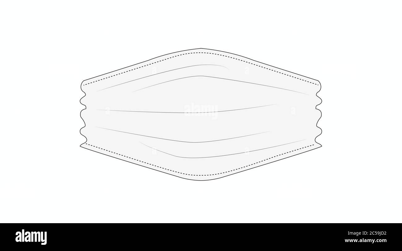 Vector isolated Illustration of a Medical Mask or Face Mask Stock ...