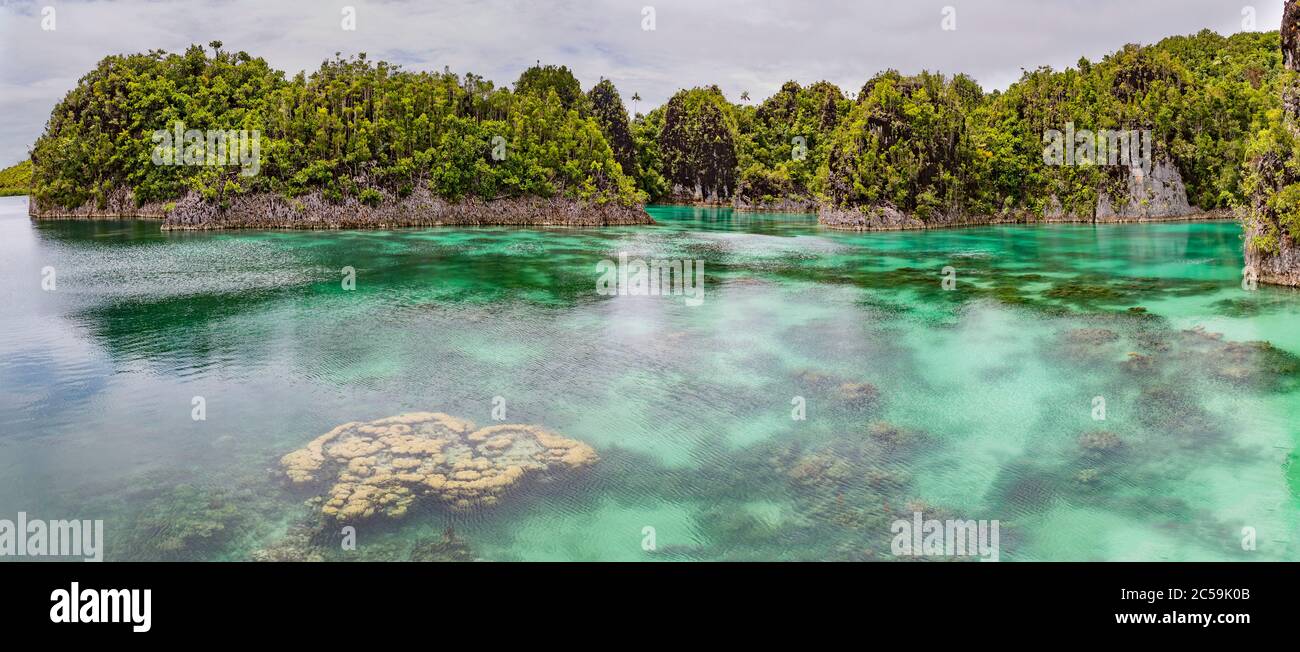 Indonesia, Papua, Piaynemo (Penemu), Raja Ampat Islands, panorama of ...