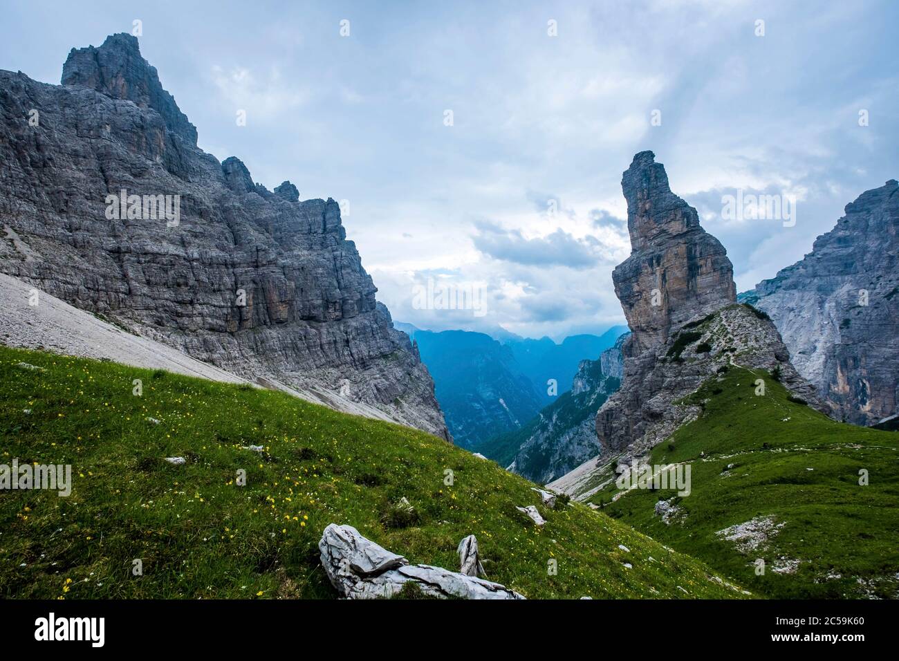 Italy, Friul, Dolomites of Friuli Natural park , Montanaia valley and ...