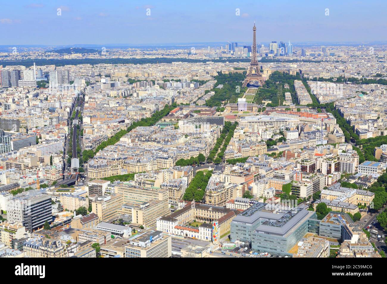 France, Paris, view from the Panoramic Observatory of the Montparnasse ...