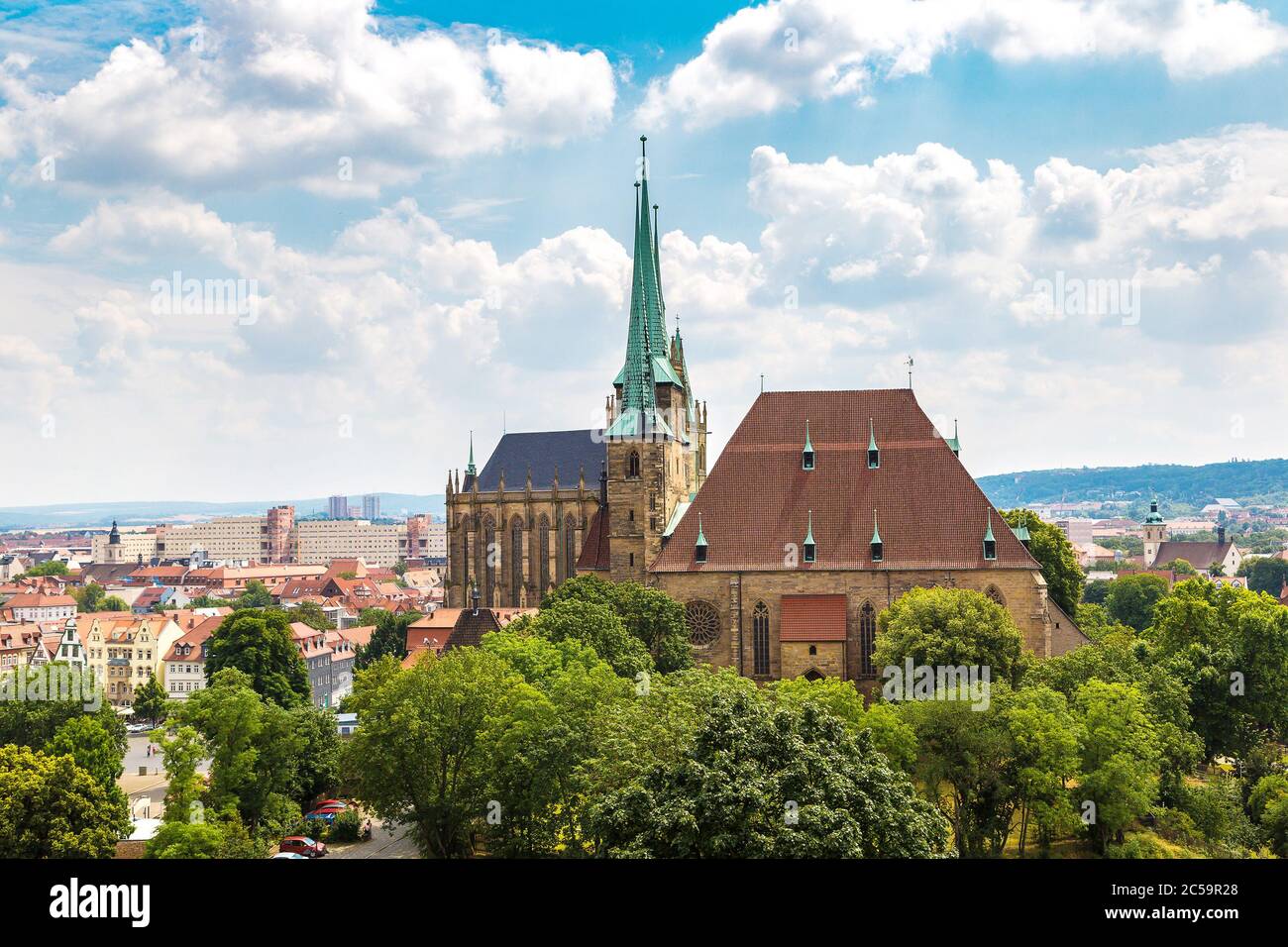 The Erfurt Cathedral in a beautiful summer day, Germany Stock Photo - Alamy