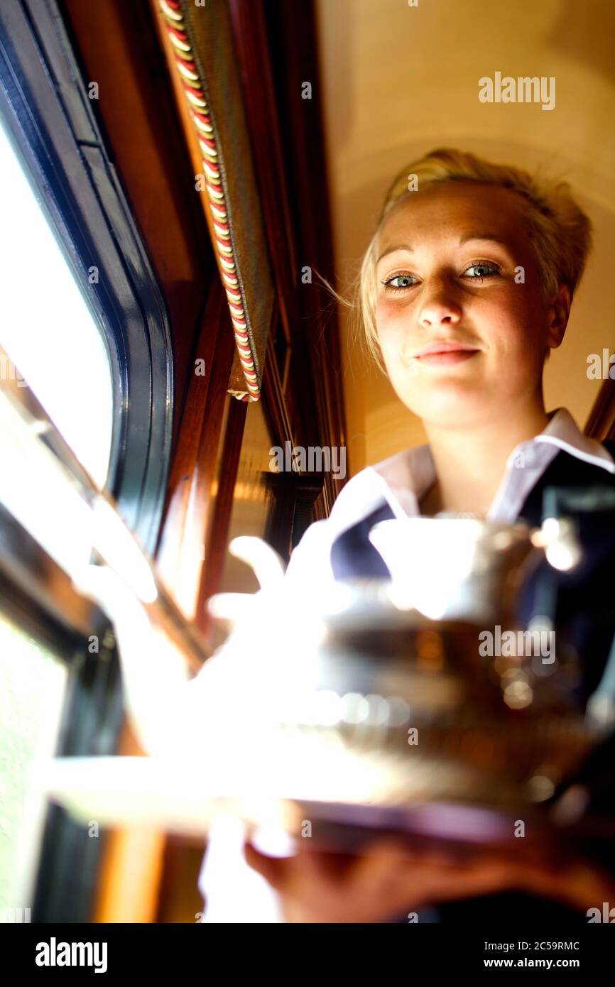 Train waitress hi-res stock photography and images - Alamy
