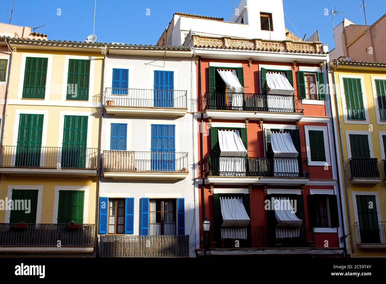 Spain, The Balearic Islands, Majorca Island, city of Palma architecture ...