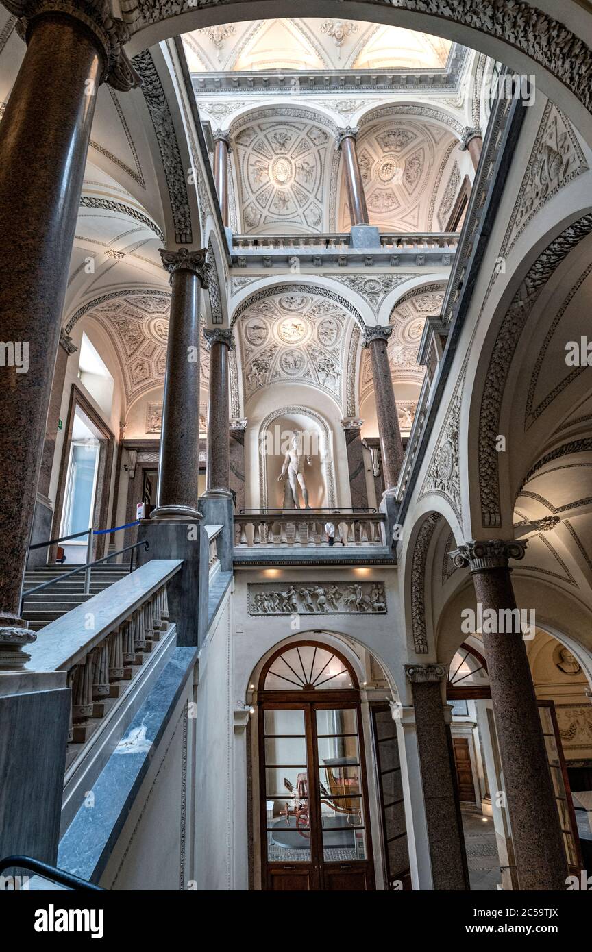 Italy Lazio Palazzo Braschi in Rome: the elegant monumental staircase ...