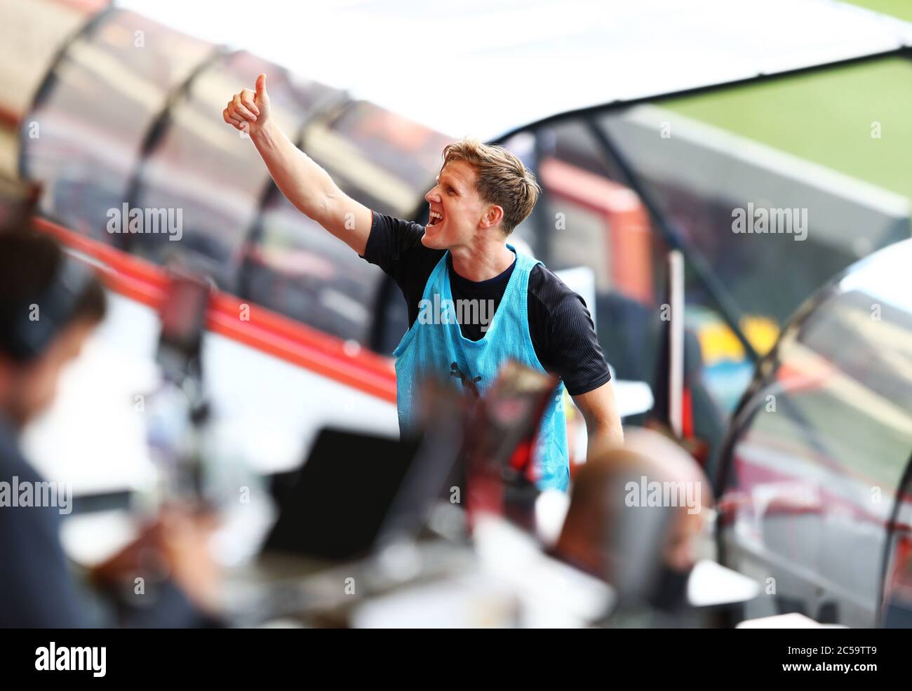Newcastle United's Matt Ritchie gestures in the stands before the ...