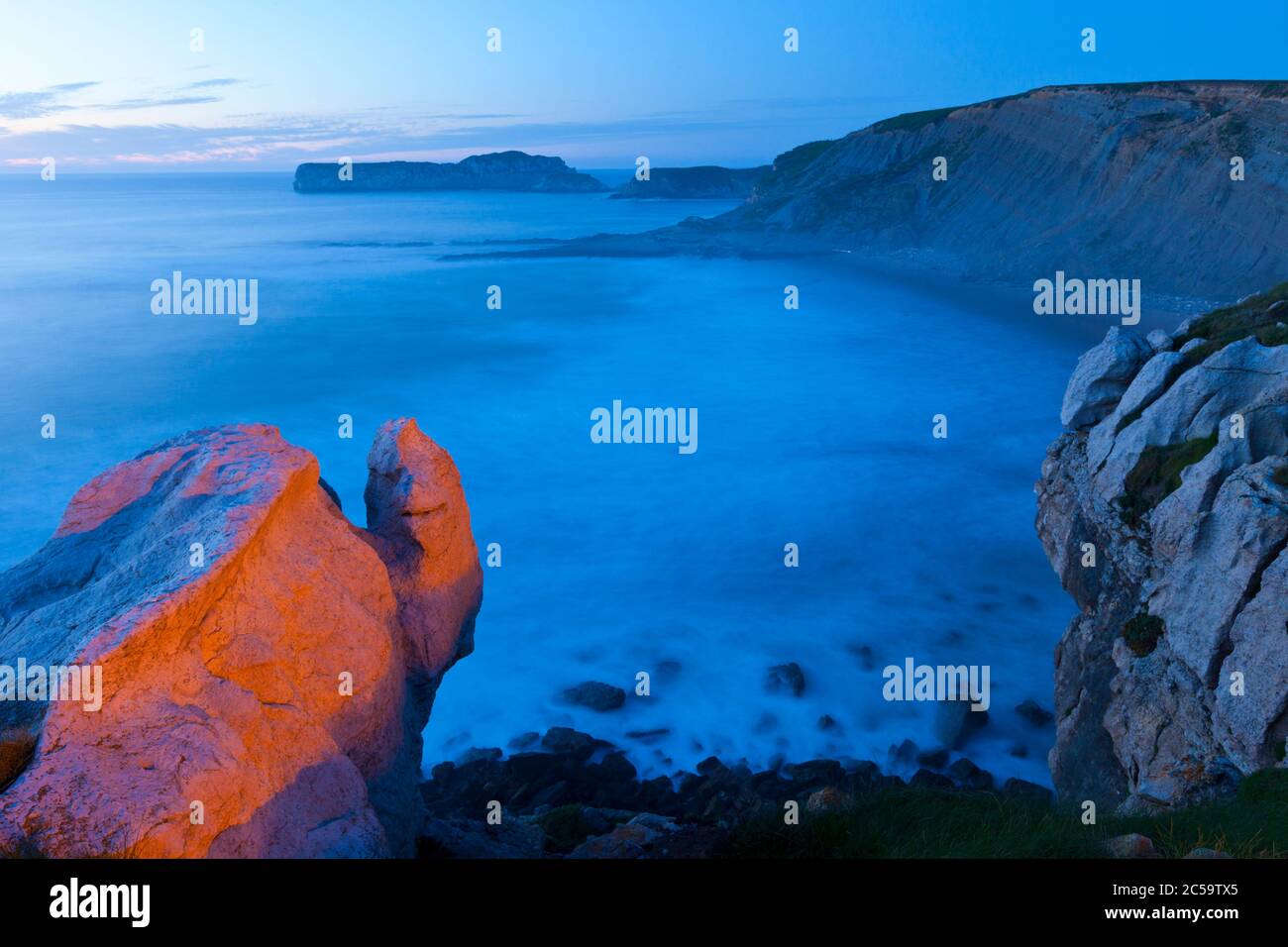 Los Caballos beach, Miengo, Cantabria, Bay of Byscay, Spain, Europe ...