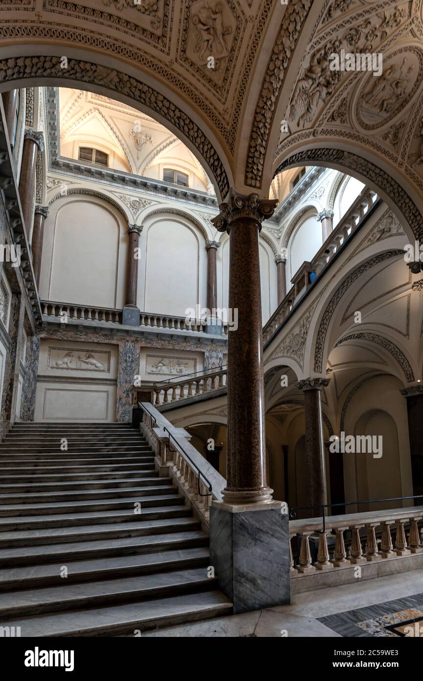 Italy Lazio Palazzo Braschi in Rome: the elegant monumental staircase ...