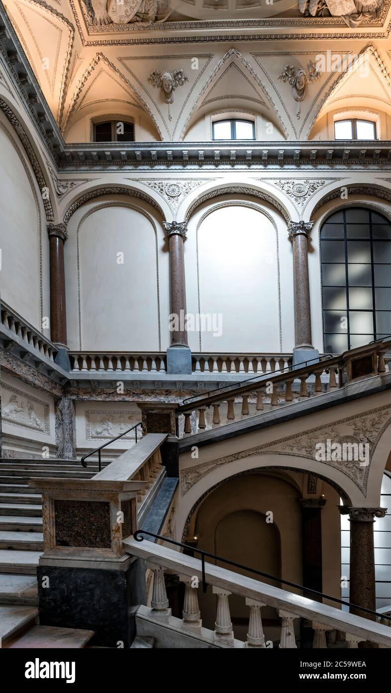 Italy Lazio Palazzo Braschi in Rome: the elegant monumental staircase ...