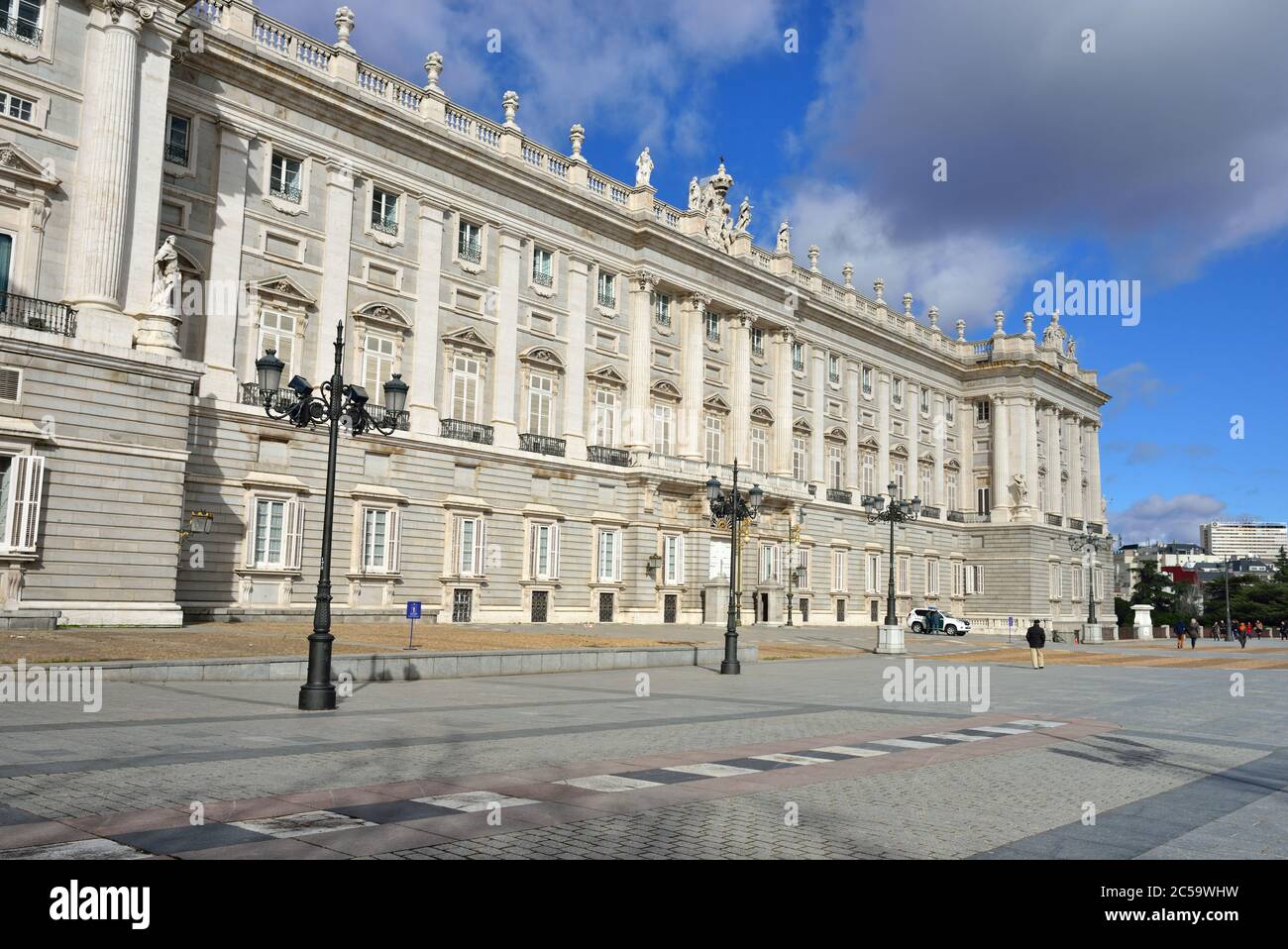 View of Royal Palace in Madrid, Spain. Royal Palace of Madrid - is ...