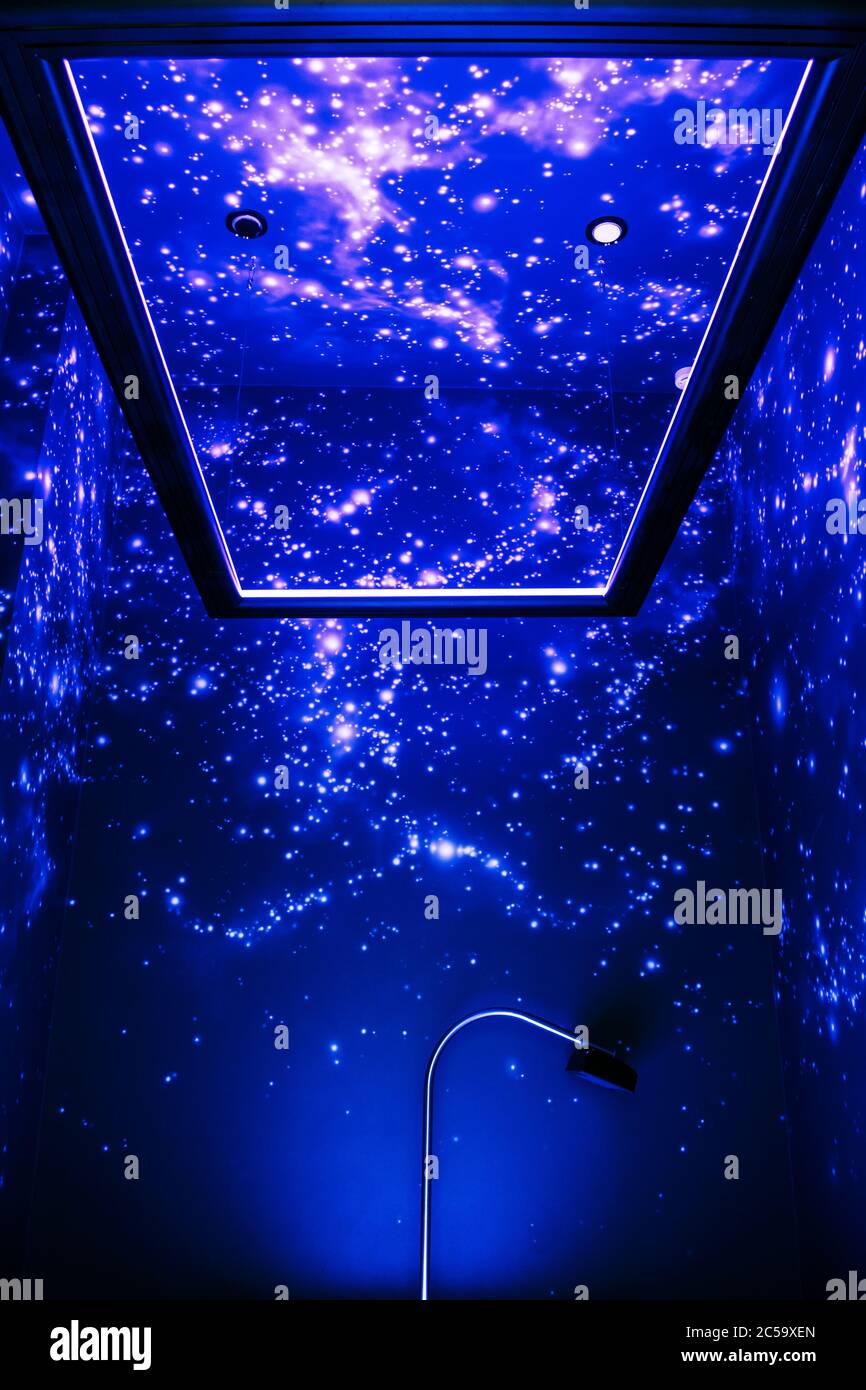 Futuristic ceiling with modern lighting hi-res stock photography and ...