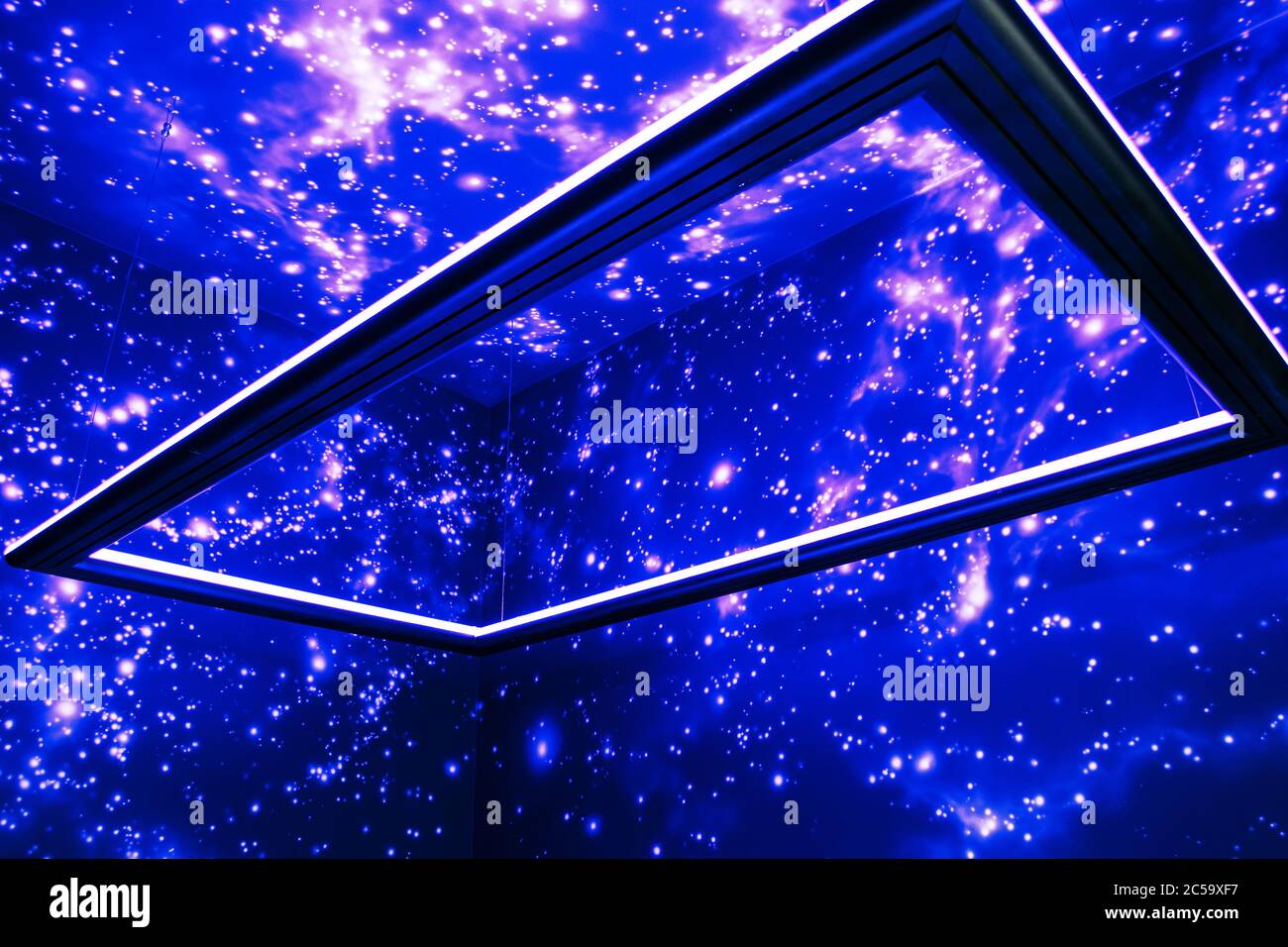 Futuristic ceiling with modern lighting hi-res stock photography and ...