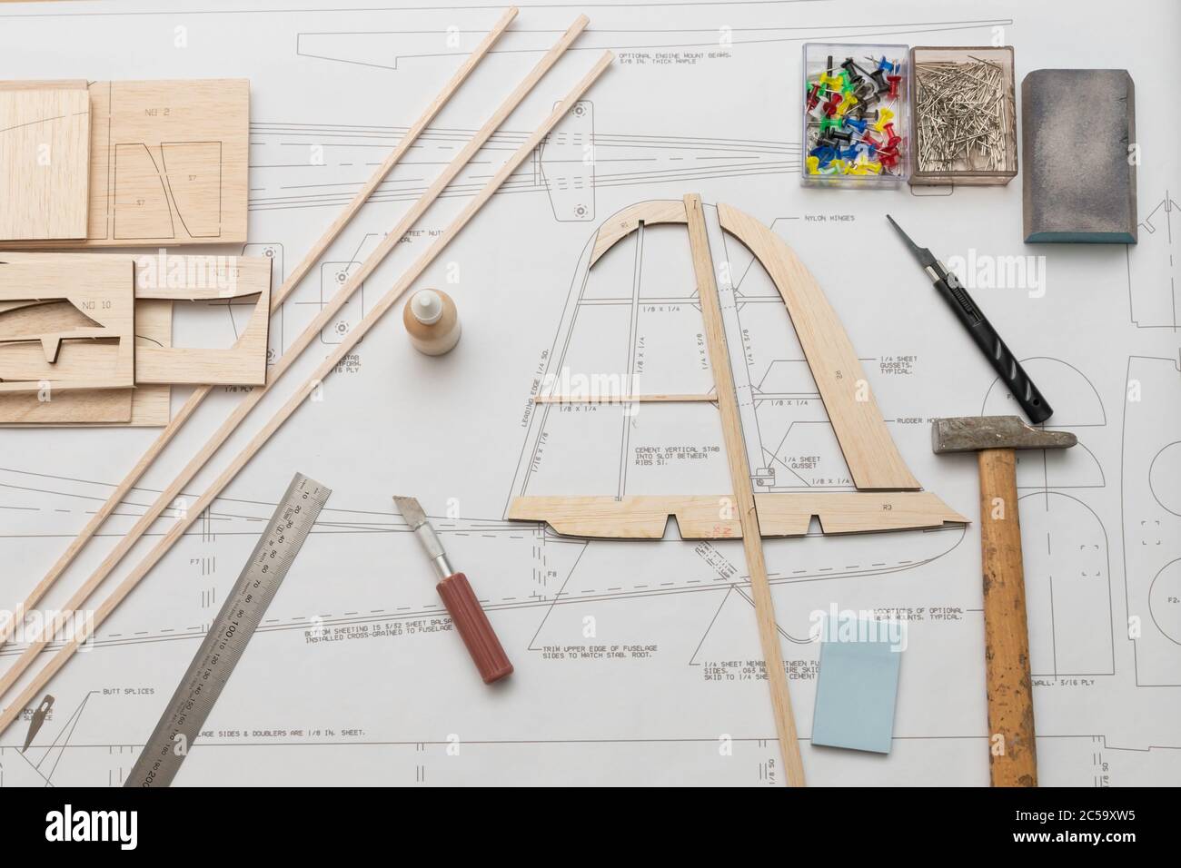 Model aircraft construction hi-res stock photography and images - Alamy