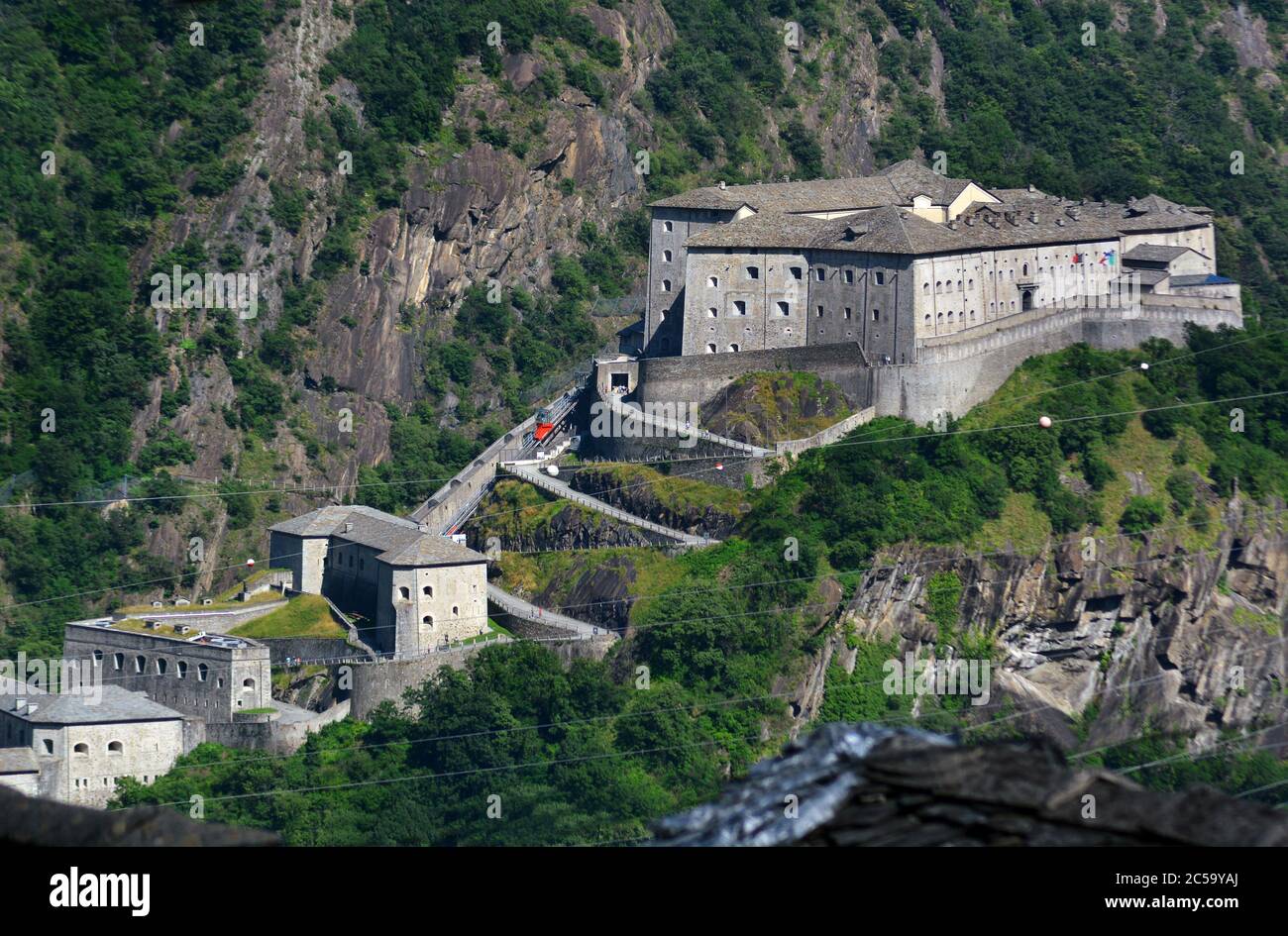 Bard, Aosta Valley/Italy- View of the Fort of Bard Stock Photo - Alamy