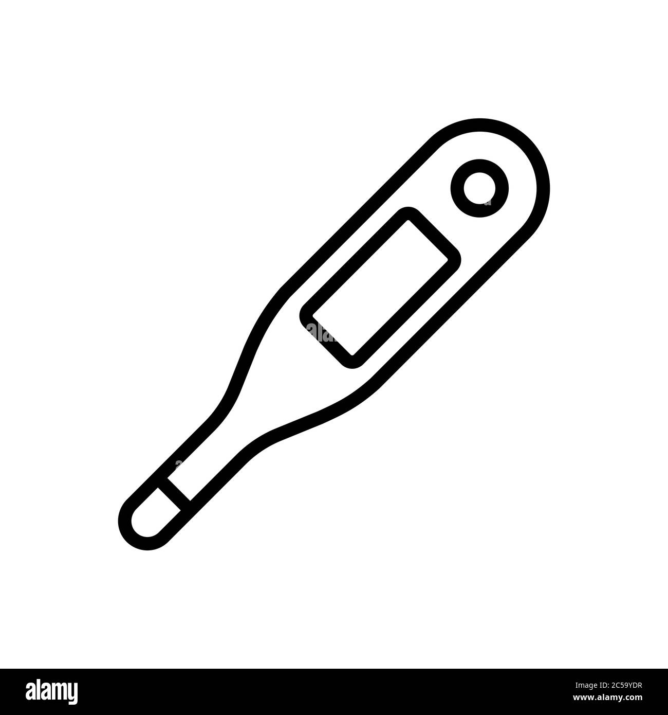 Electronic medical thermometer vector icon. Medicine and medical ...