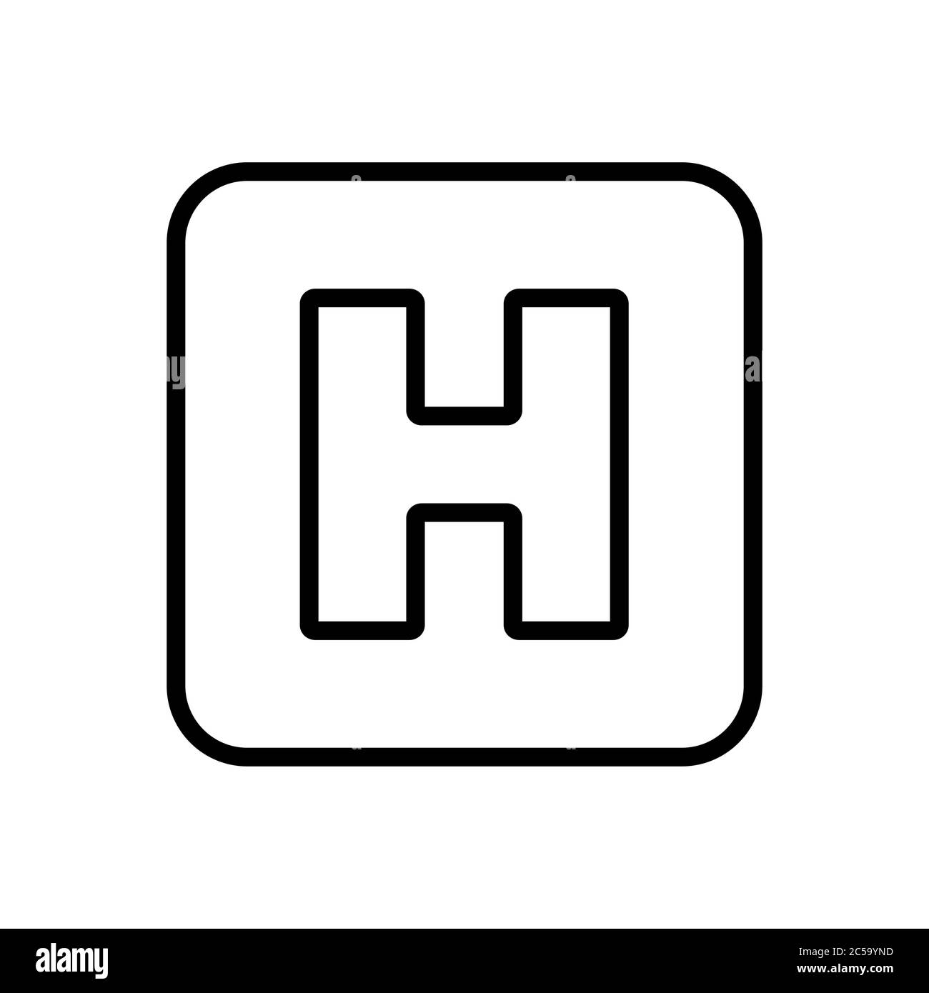 H hospital sign Black and White Stock Photos & Images - Alamy