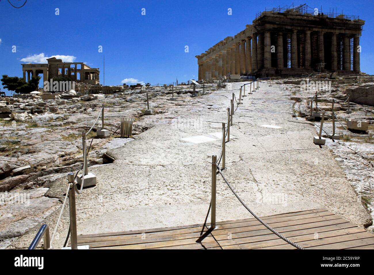 Greece, Athens, June 18 2020 - The archaeological site of the Acropolis ...