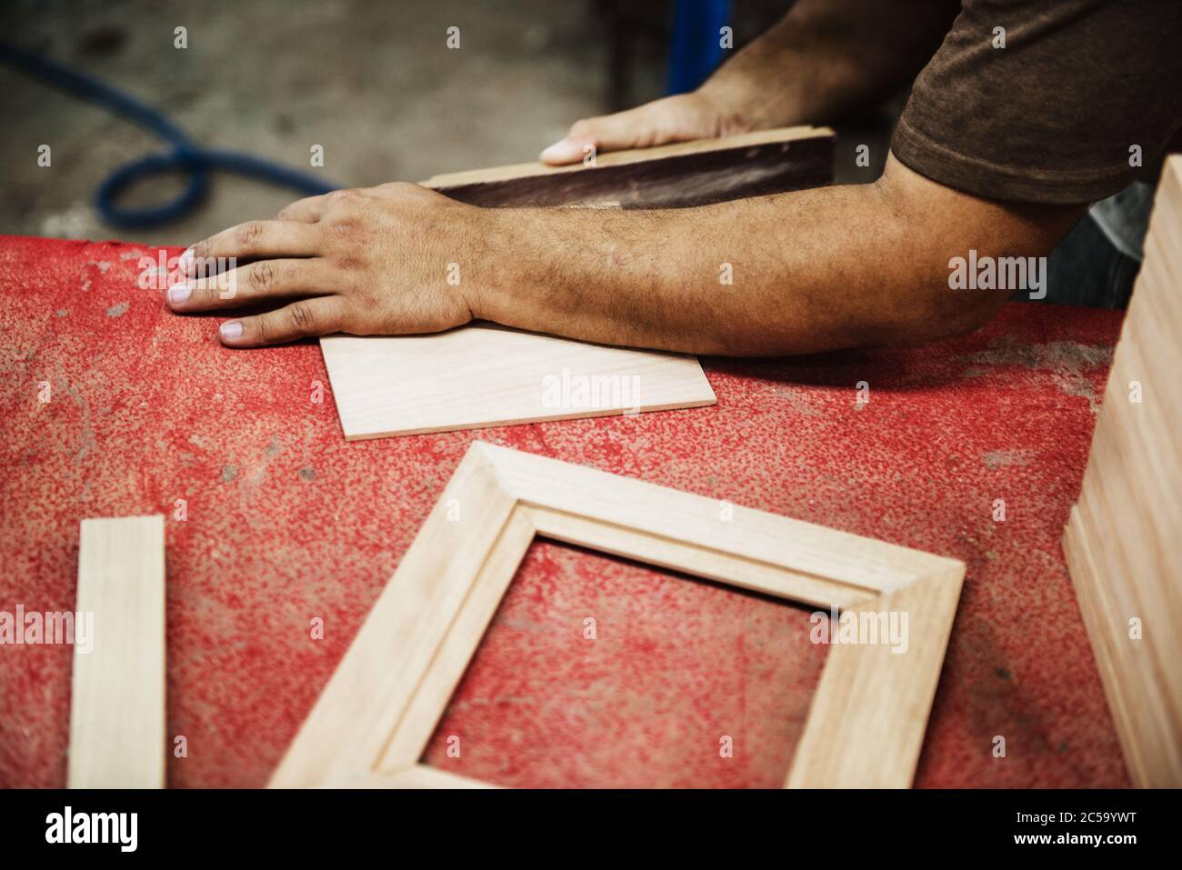 Construction hands working hi-res stock photography and images - Alamy