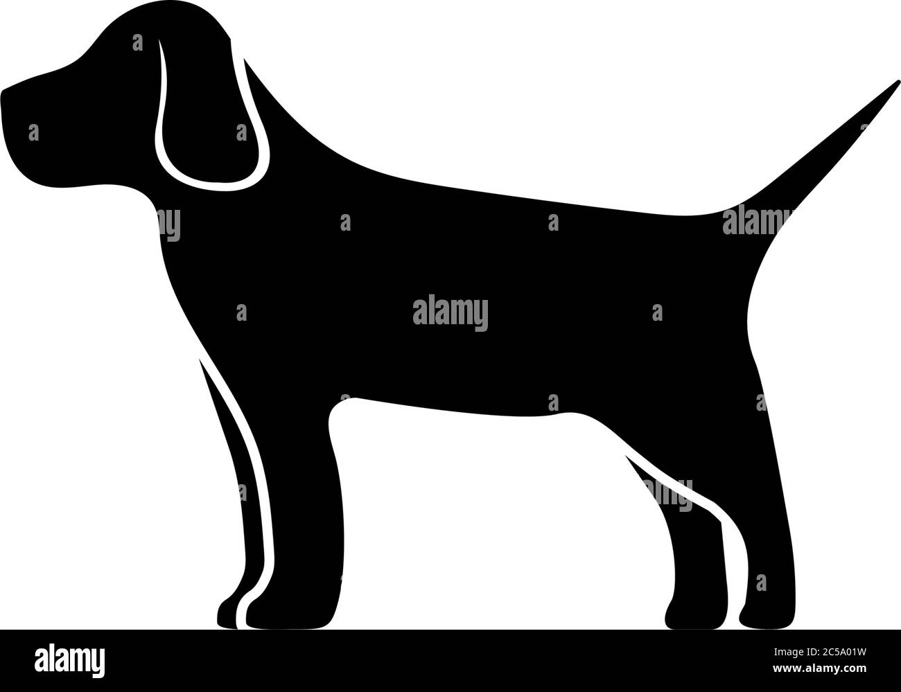 Thoroughbred Hound, Hunting Dog, Pet. Flat Vector Icon illustration ...