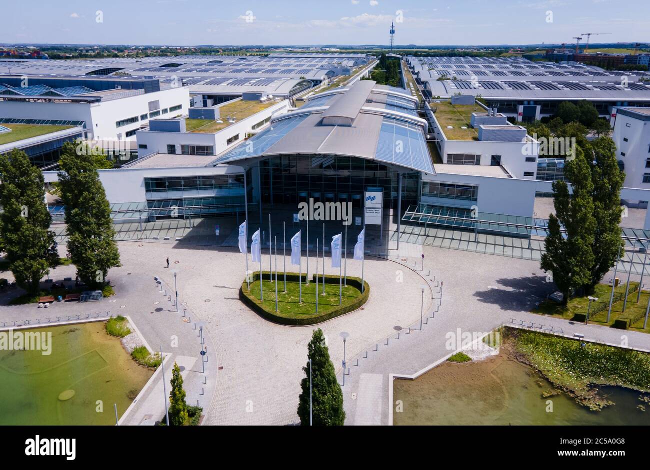 Munich, Germany. 01st July, 2020. Overview of the Munich Trade Fair ...
