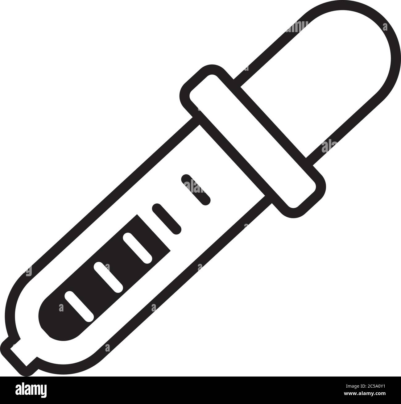 dropper icon over white background, line style, vector illustration ...