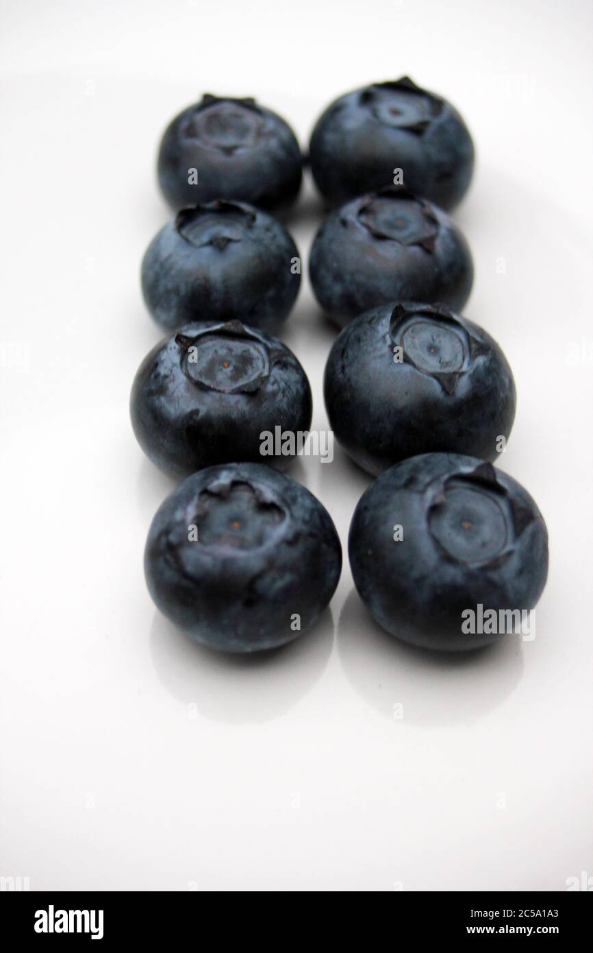 blueberry pile of blueberries fruit background with copy space healthy ...
