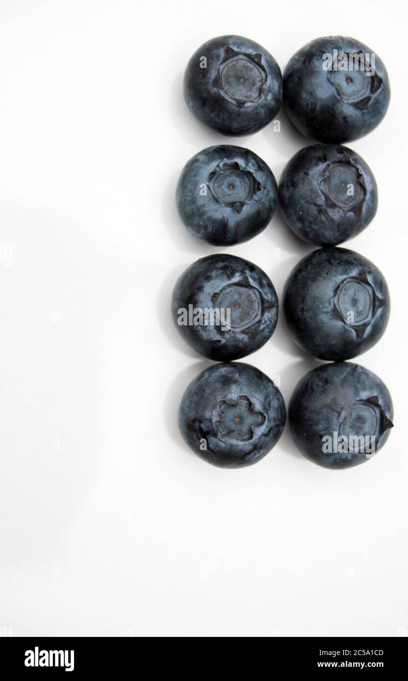 blueberry pile of blueberries fruit background with copy space healthy ...