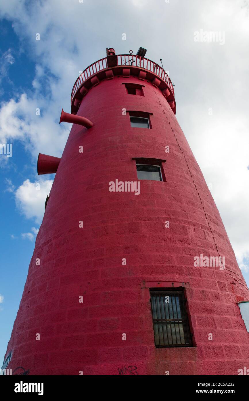 Poolberg lighthouse in Ireland, Dublin bay, Dublin, Ireland Stock Photo ...