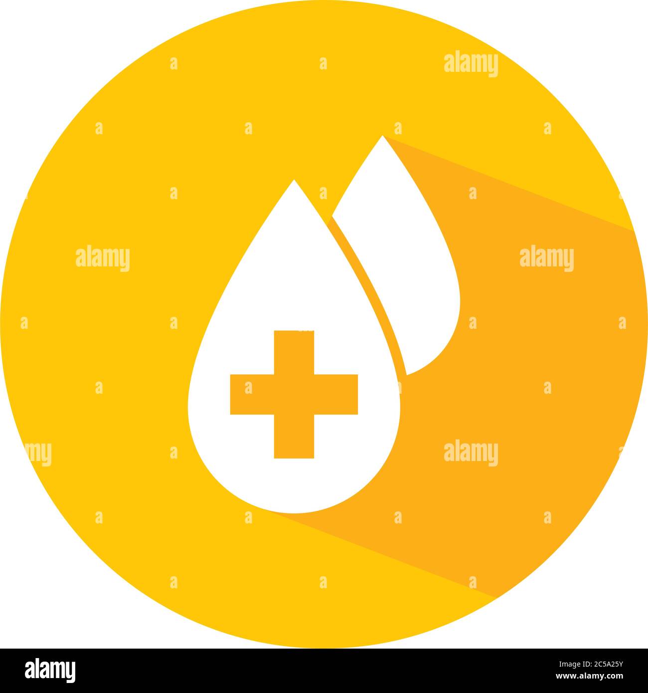 blood drops icon over white background, block style, vector ...