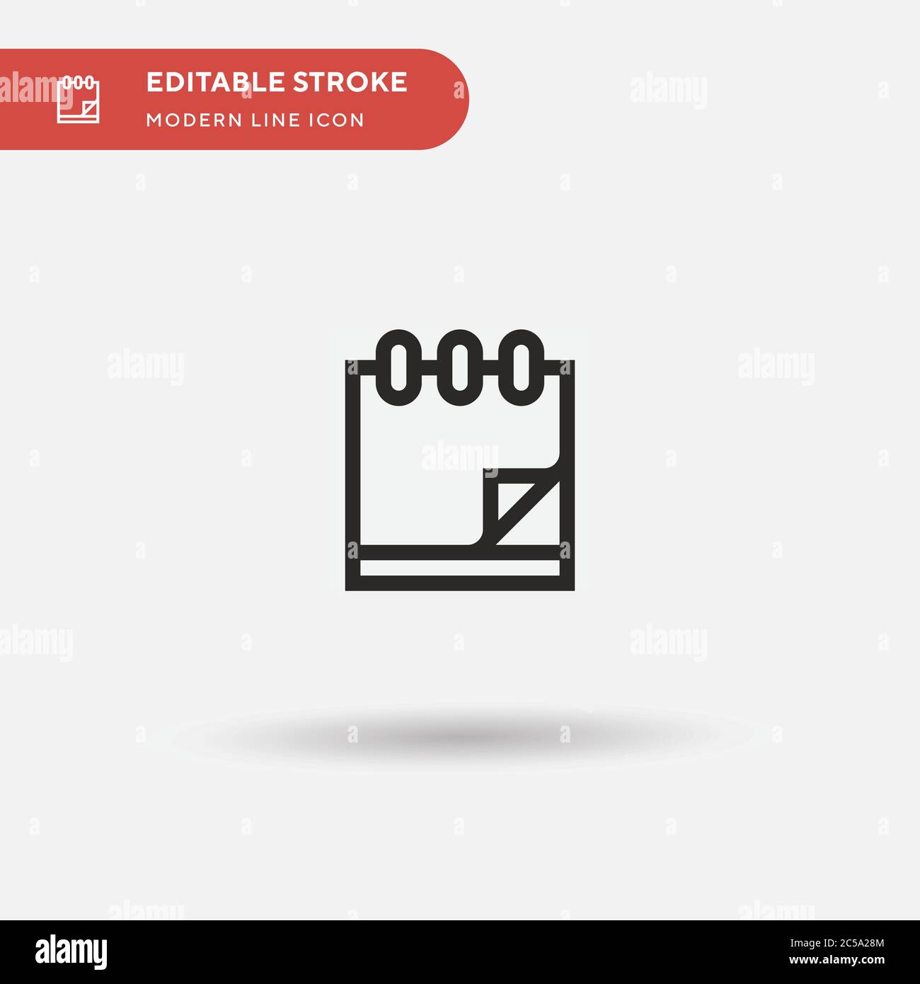 Notebook Simple vector icon. Illustration symbol design template for ...