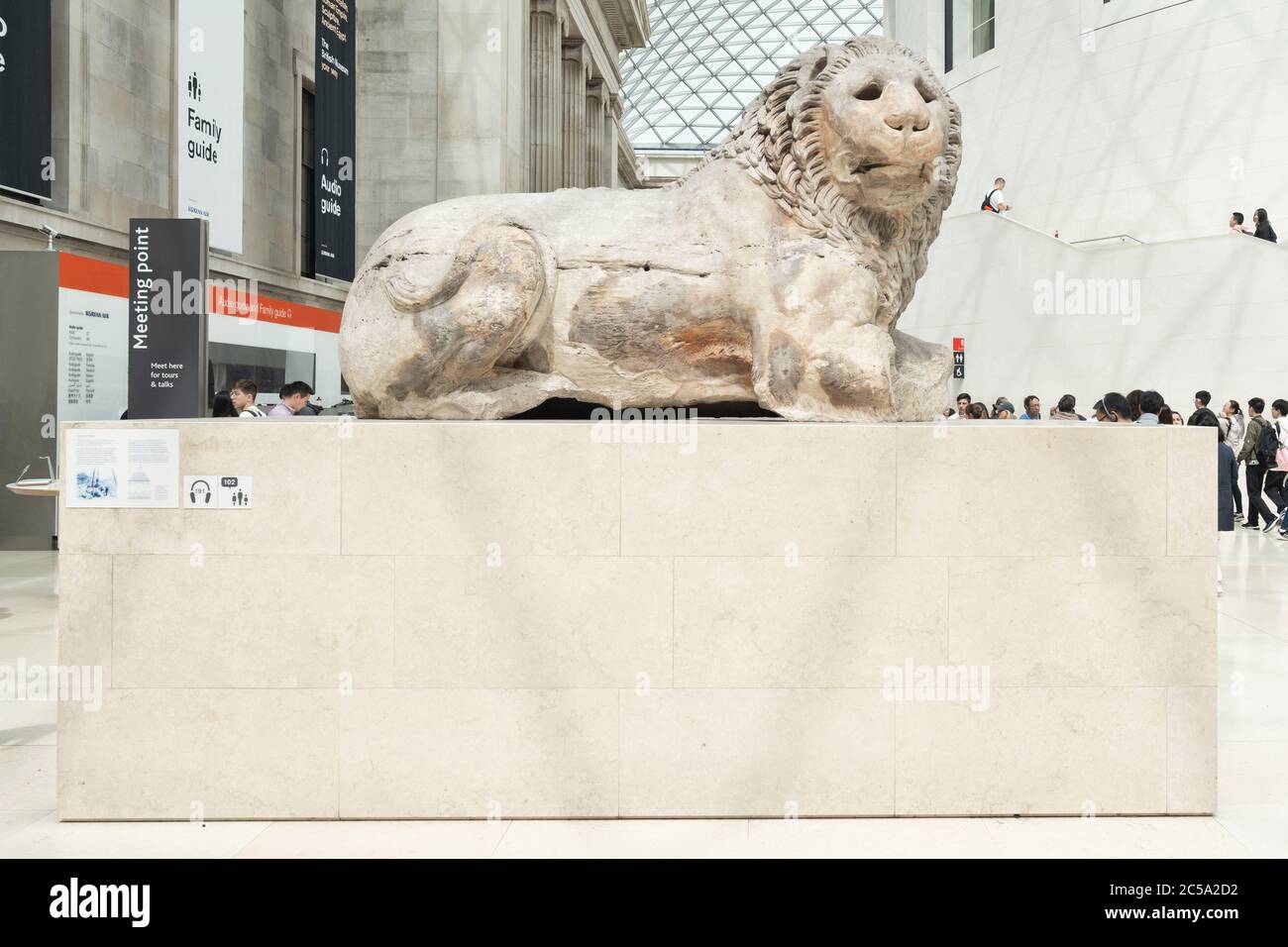 The Lion of Knidos, a colossal greek statue in the British Museum Stock ...
