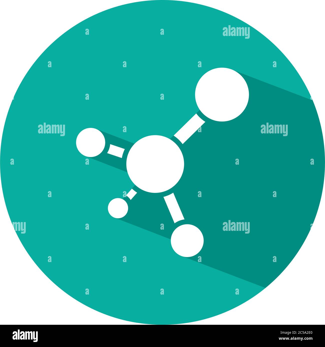 chemical bond icon over white background, block style, vector ...