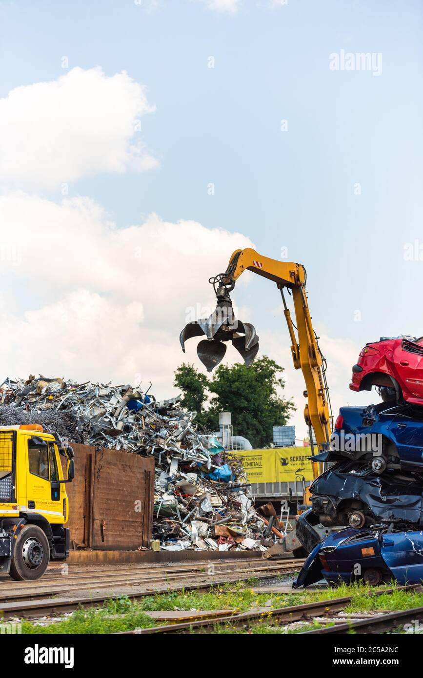 Industrial plastic waste and crane hi-res stock photography and images ...