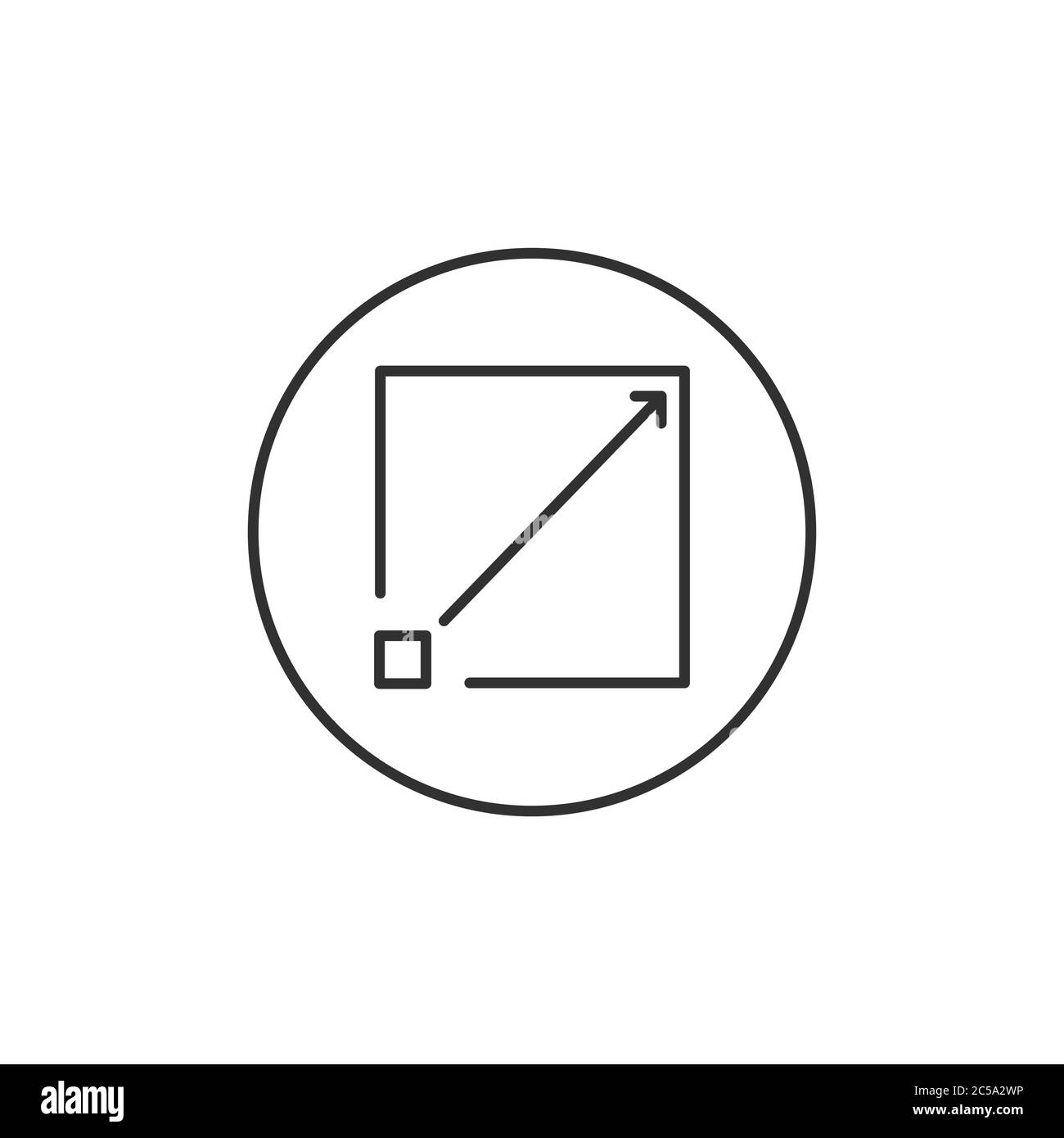 External Link Social Media Icon Isolated On White Background. Maximize ...