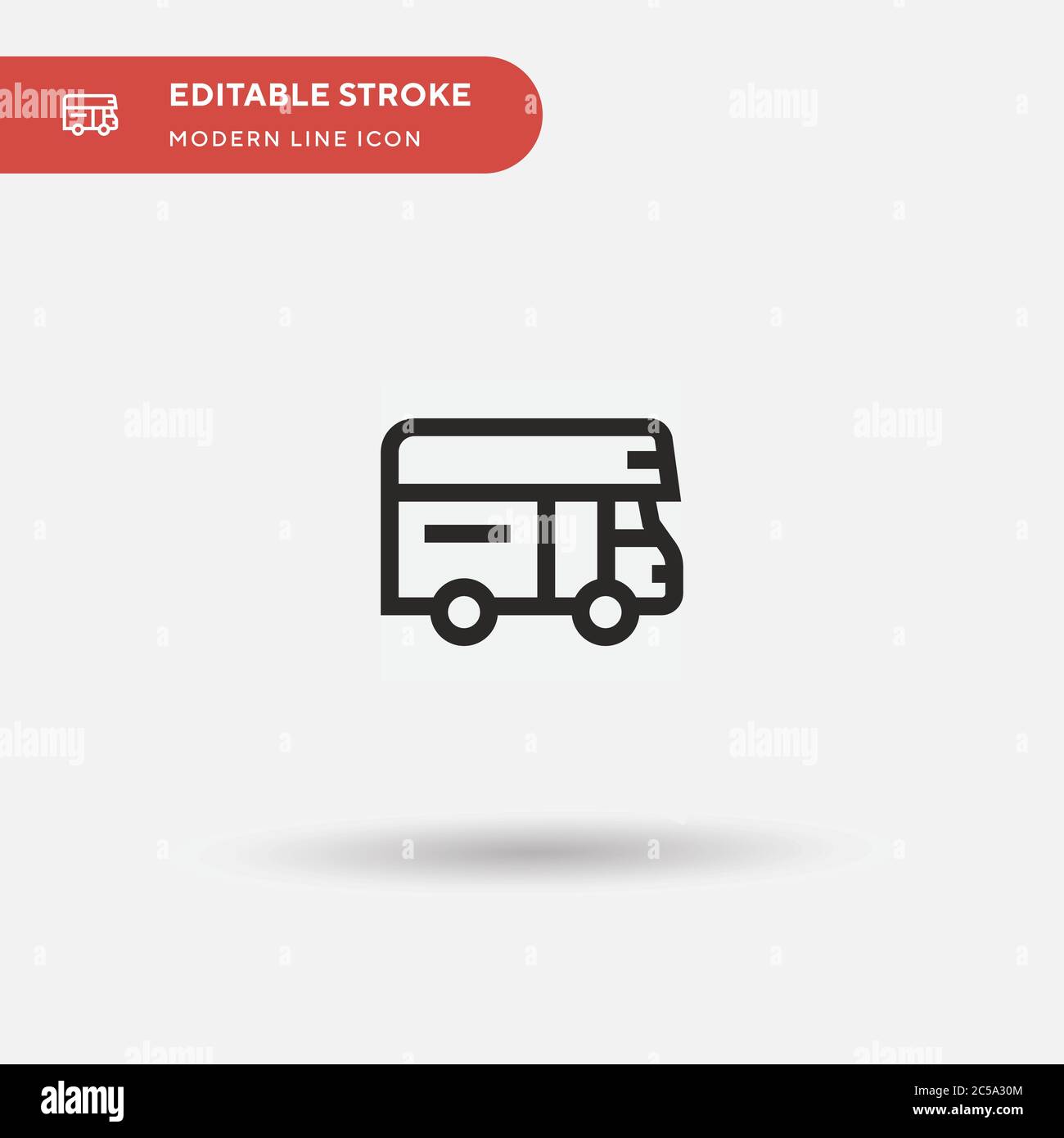 Camper Simple vector icon. Illustration symbol design template for web ...