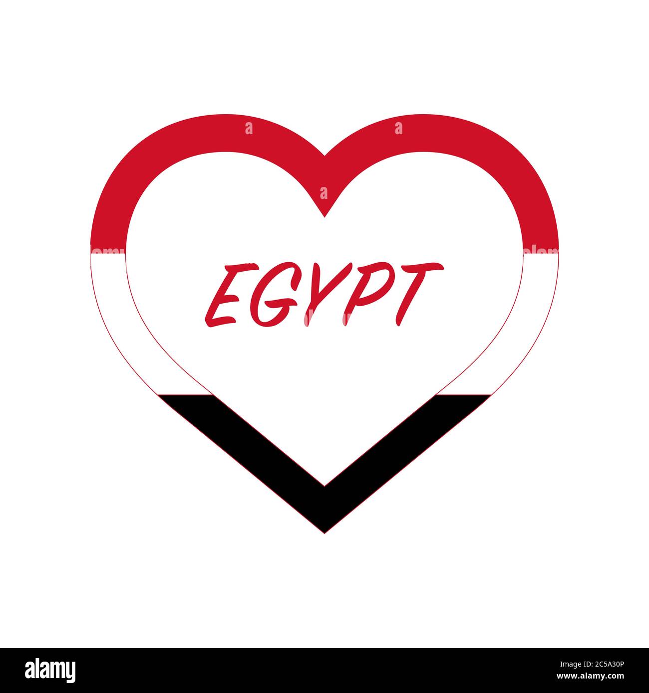 Egypt flag in heart. I love my country. sign. Stock vector illustration ...