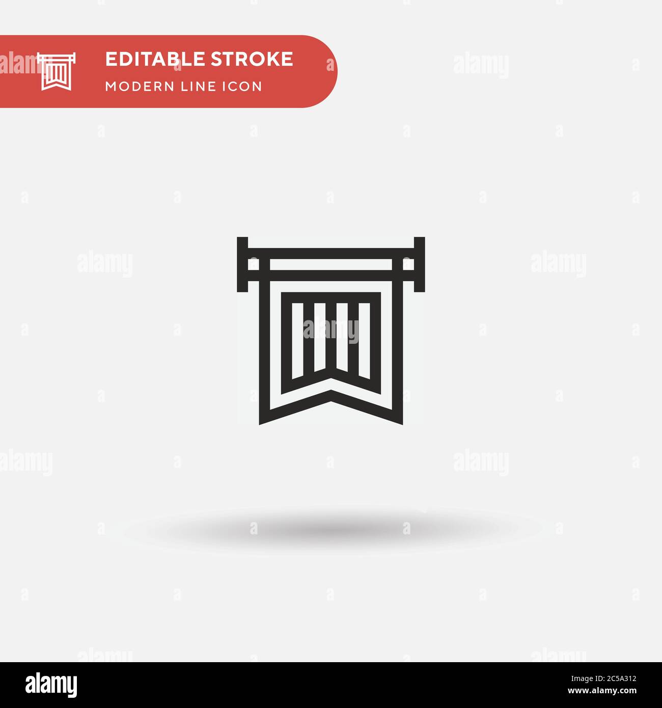 Banner Simple vector icon. Illustration symbol design template for web ...