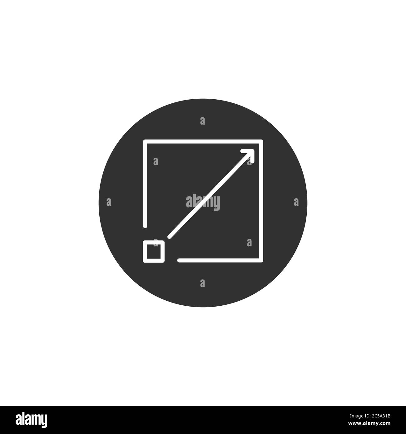 External Link Social Media Icon Isolated On White Background. Maximize ...