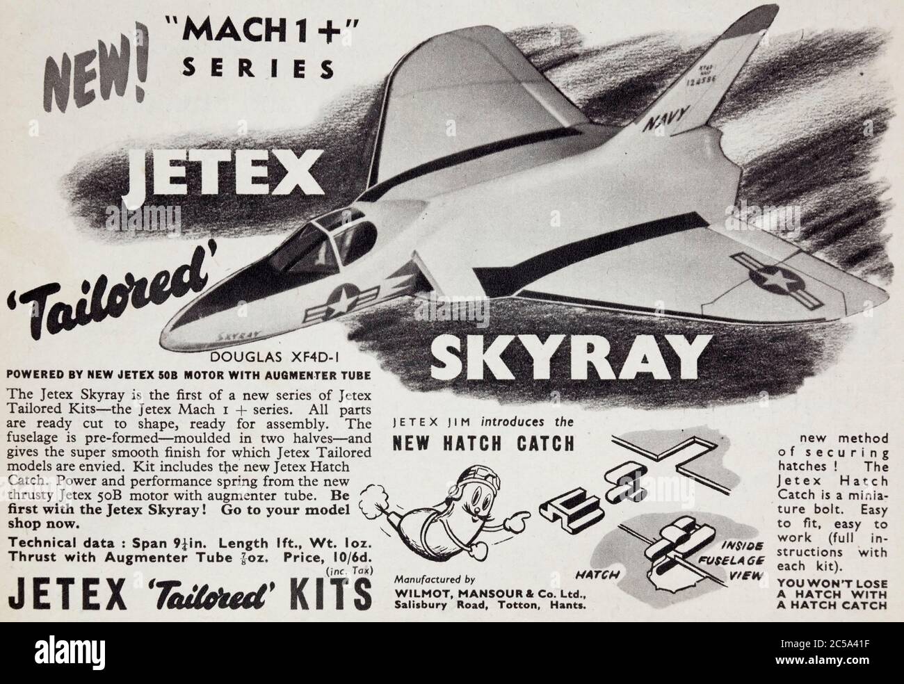 Vintage advertisement for Jetex model aircraft featuring the Douglas ...