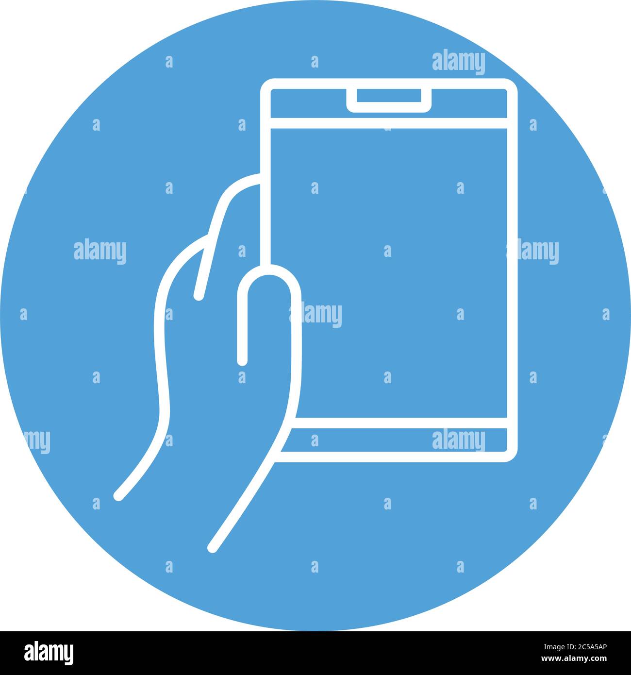 hand using tablet device block style icon vector illustration design ...
