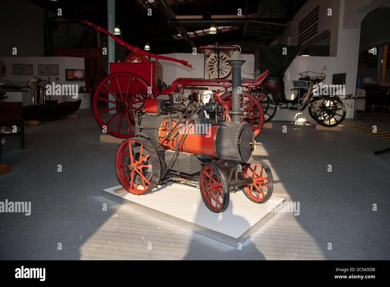 Belgrade, Serbia: Locomobile, movable steam engine used in agriculture ...